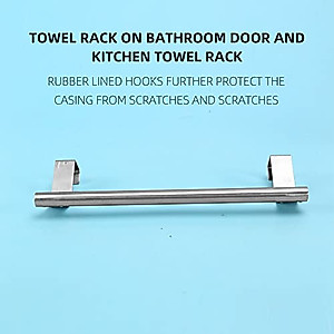 Spacesea Towel Rack for Cabinet, Strong Steel Kitchen Over Cabinet Towel Bar Rack - 2 Pack