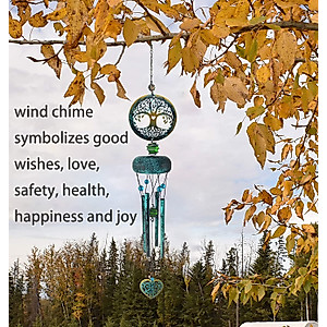 OKAIMEIMEIO Tree of Life Wind Chimes for Outside, Memorial Gifts for Mom, Outdoor Clearance, Sympathy Gifts for Loss of Loved One, Garden Decor