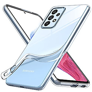 bokoo Crystal Clear Samsung Galaxy A53 Case.Soft Slim Fit Transparent Plastic TPU Protective Silicone Cover Phone Case for Samsung A53 [Scratch-Resistant] [Slim Thin & Comfort Grip] [Shockproof]