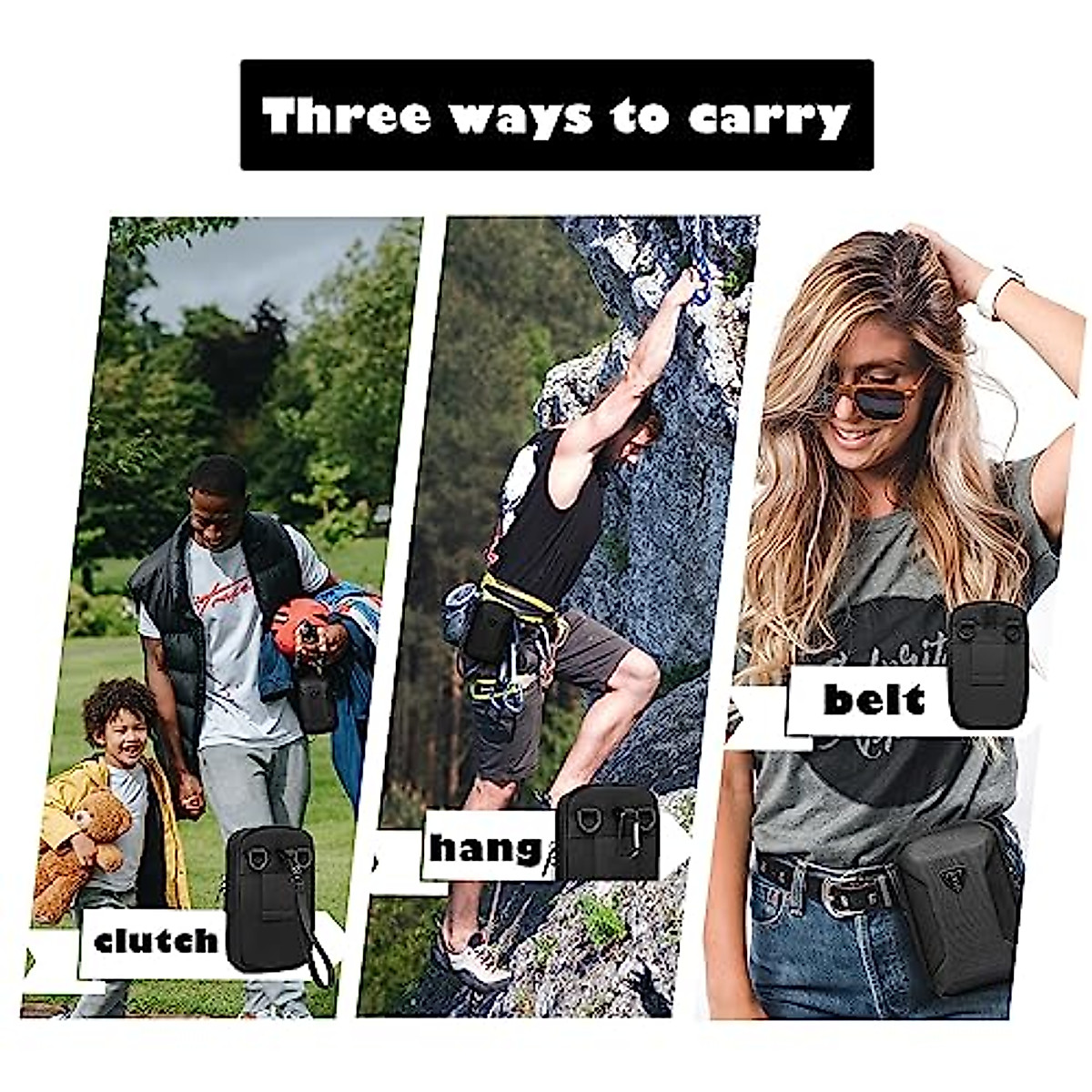 OZUKO Travel Sling Bag for Men Women，Large Capacity Waterproof Crossbody Chest Bag and Mini Sling Phone Bag