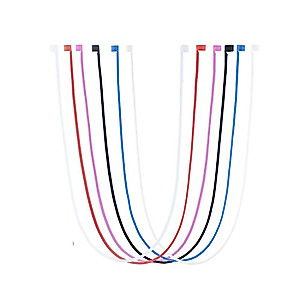 MOTANAR AirPods Straps, Soft Silicone Sport Earphones Anti-Lost Strap, Colorful Wire Cable Connector for Apple Airpods Wireless Bluetooth Earphones (6 Pack)