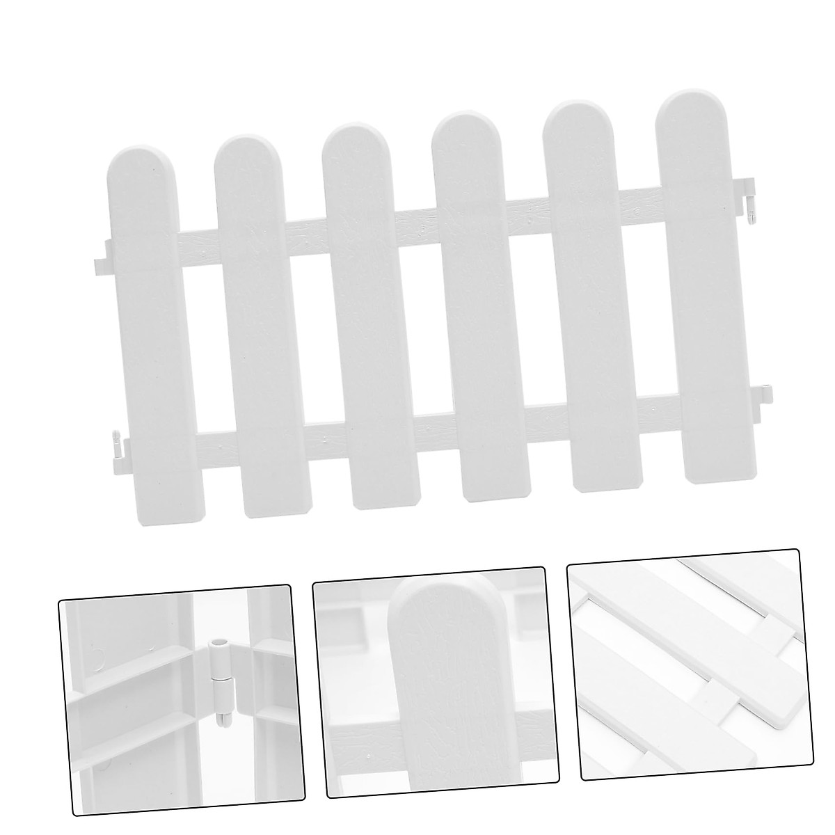 4pcs The Fence Outdoor Decoration Decorative Fences Outdoor Fence Patio Fence Tree Fence Fencing for Yard Garden Edging Dog Fence Outdoor Flower Bed Round Head Campus White Plastic