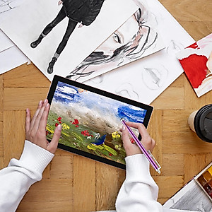 2 in 1 Tablet, 10 inch Android 13 Tablet with Keyboard 8GB+64GB+512GB Expand Dual Camera, IPS Touch Screen Tablet Computer, WiFi, Bluetooth, Long Battery Life, Google Certified Tablet PC, Pink