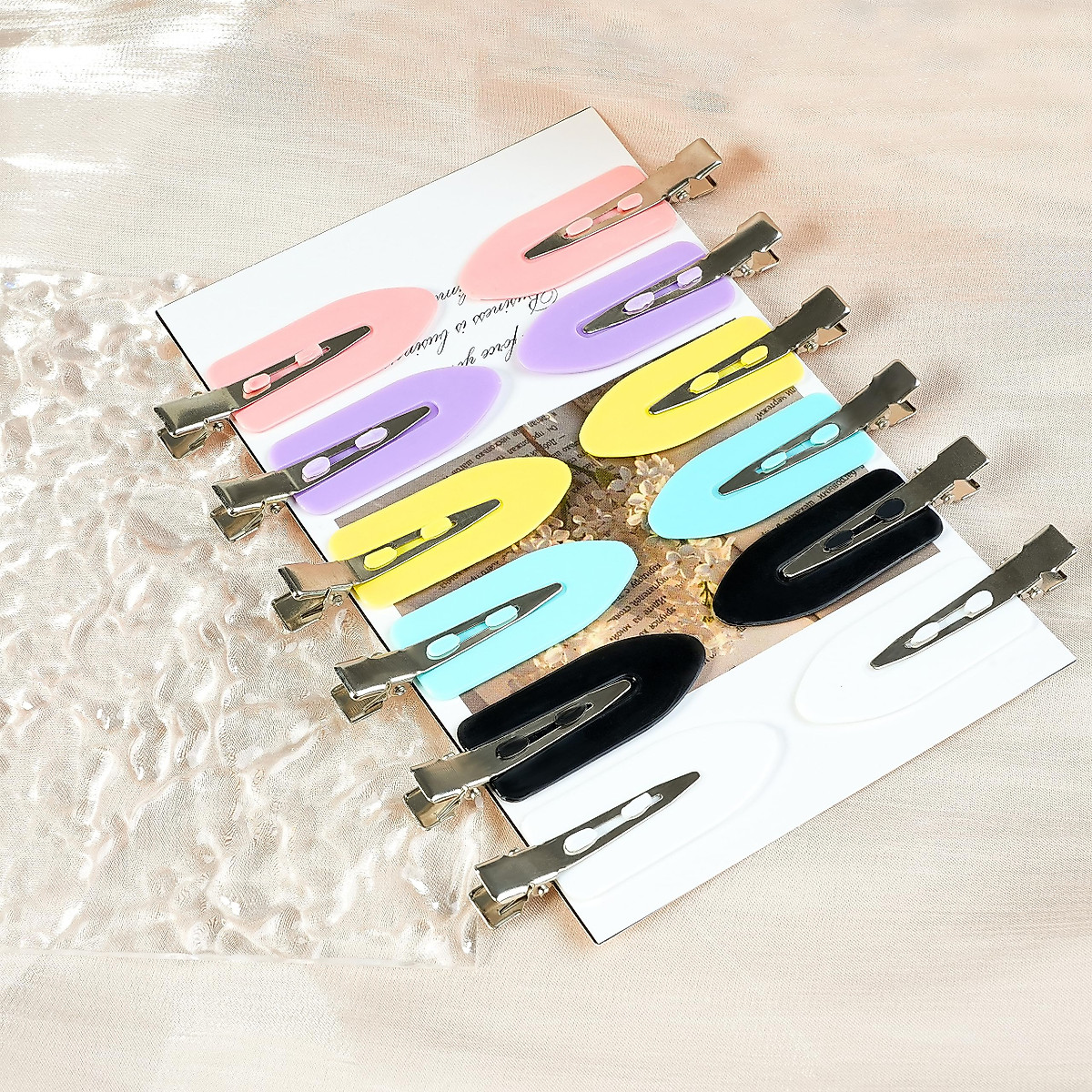 No Crease Hair Clips, 60 Pcs 2.3in Duck Billed Clips for Hair Sectioning and Styling (6 Colors)