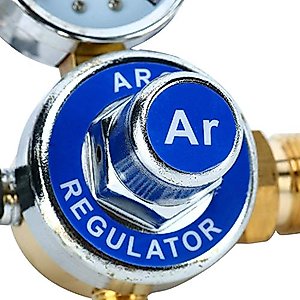Argon Regulator With Flowmeter TIG Welder MIG Welding CO2 Regulator 0 to 25 L/MIN - 0 to 25 MPA Pressure Gauge CGA580 Inlet Connection Gas Welder Welding Regulator with Built-In Flow Meter