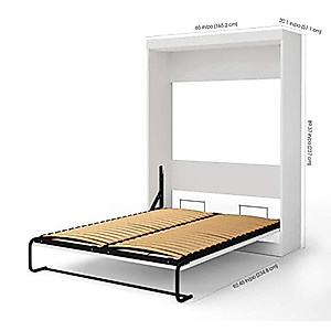 Bestar Edge Queen Murphy Bed with Sofa, White
