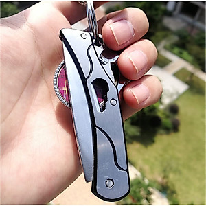 WWZJ Stainless Steel Self-Defense Folding Pocket Knife With Bottle Opener, Mini Knife(4 knives)