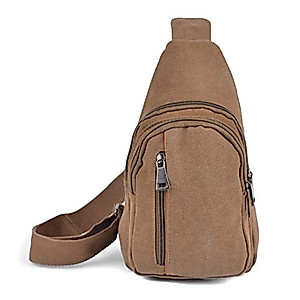 WESTEND Crossbody Canvas Sling Bag with Adjustable Strap-Travel Small Daypack