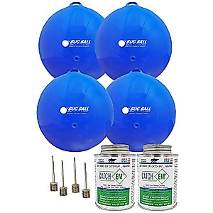 Deer Fly Ball Starter Kit, 4 Pack - Odorless Eco-Friendly Biting Fly and Insect Killer with NO Pesticides or Electricity Needed, Kid and Pet Safe