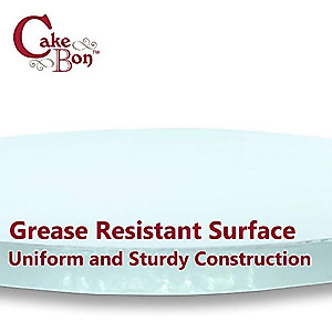 Cakebon Cake Drums Round 10 Inches - (White, 12-Pack) - Sturdy 1/2 Inch Thick - Professional Smooth Straight Edges