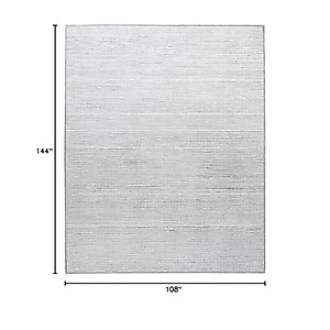 HOMBYS 9x12 ft Modern Ombre Area Rug for Living Room Bedroom, Tonal Chic Large Floor Carpet for High Traffic Areas Indoor Office Dining Room, Abstract Home Deco, Grey, Machine Washable