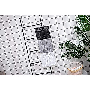 ALYER Hanging Mesh Shower Caddy,Bathroom Toiletry Organizer,Black