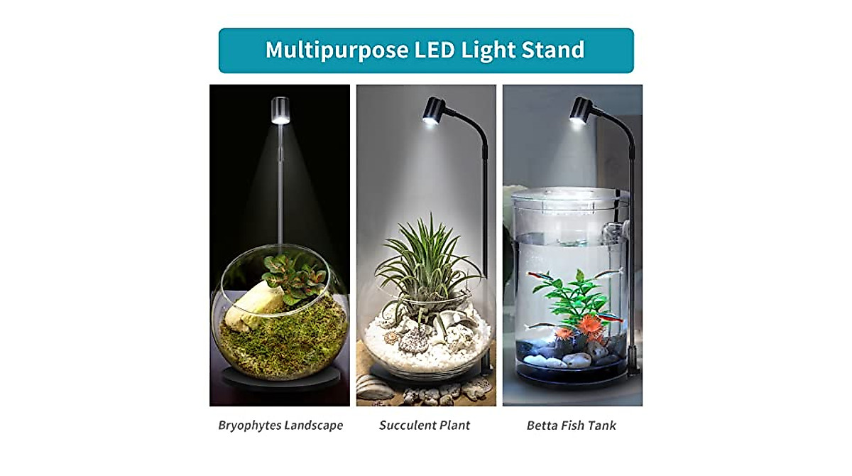 Oltraman LED Aquarium Light - Versatile 3W Fish Tank & Plant Lamp