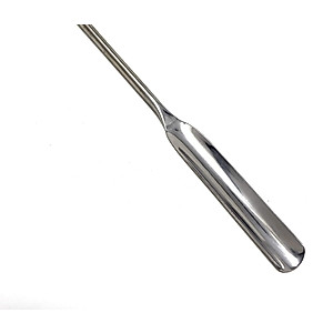 A2Z-VL004 Stainless Steel Micro Lab Scoop Half Rounded Spoon Spatula Sampler, with Vinyl Handle 6" (15.24 cm)