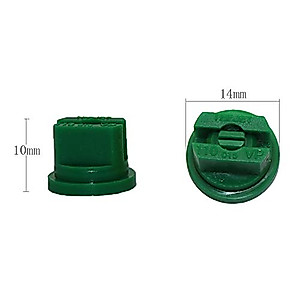 Spray Nozzle Tips 110 Degree Flat Fan Shape 0.15-0.6mm Size Pore for Weed Killing, A Set of 6, Different Size