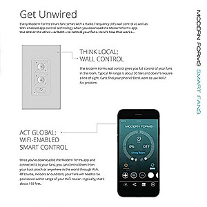 Stargazer Indoor/Outdoor 3-Blade Smart Ceiling Fan 52in Gloss Black with 3000K LED Light Kit and Wall Control works with iOS/Android, Alexa, Google Assistant, Samsung SmartThings, and Ecobee