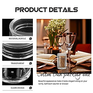 GLEAVI Cotton Pad Dispenser 3Pcs Holder Dispenser Cotton Swab Storage Box Cotton Cotton Round Pads Holder Apothecary Jar Makeup Remover Pad Containers for Bathroom Toothpick Dispenser