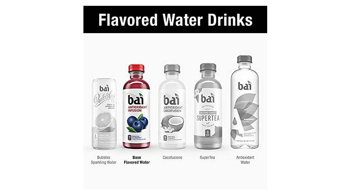Bai Brasilia Blueberry Water - Antioxidant Drinks, 12 Count