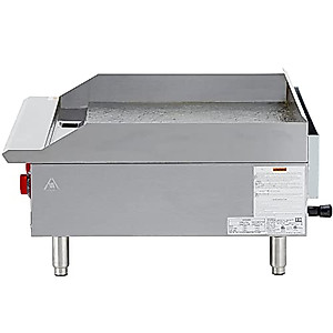 Iron Range Company IRTG-36 36" x 21" Countertop Commercial Gas Commercial Griddle with Thermostatic Control and Three Burners, 90,000 BTU, ETL Listed