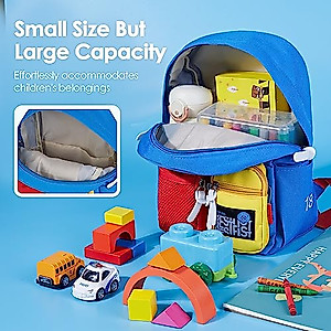 AOTOW Toddler Backpack for Preschool Boys Girls - Small Kids Bookbag Kindergarten Cute Daycare Back Pack Personalized Bagpack Child School Bags for little Kid 3-5 Years Old