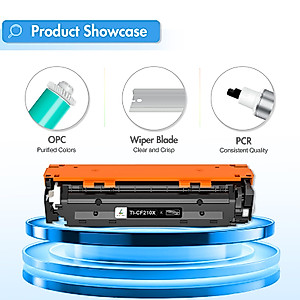 TRUE IMAGE Compatible Toner Cartridge Replacement for HP CF210X 131A 131X CF210A Pro 200 Color M251nw MFP M276nw M251n M276n M276 M251 Printer Ink Black -1Pack
