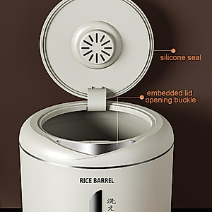 Rice Airtight Storage Container - Cereal Dry Food Flour Bin, Moisture Proof Barrel | Large Capacity Grain Storage Box Rice Dispenser, Kitchen Dry Food Storage Bin Cereal Containers for Flour Pasta