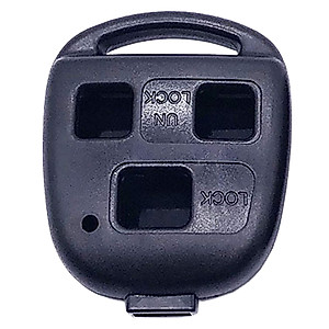 2 Pcs Key Fob Case Shell Fit for Lexus Keyless Entry Remote Car Key Fob Cover Casing Replacement Key Housing (Black)