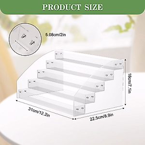 yuuzue 5 Tier Greeting Card Display Rack, Clear Acrylic Sticker Display Stand for Vendors Retail Display Photo Stand for Counter Tabletop Display Supplies