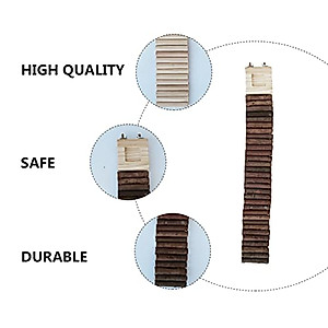 PATKAW Parakeet Toys Parakeet Toys 2 Pack Hamster Bridge Climbing Animal Chew Toy Hamster Climbing Ladders Hamster Rainbow Bridge Ladders Rat Wood Cockatiel Toys Cockatiel Toys