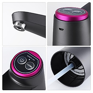 Vshinic Water Bottle Dispenser,Automatic Drinking Water Pump,Water Jug Dispenser Smart USB, Portable Water Bottle Pump with USB Electric Charging and Automatic Off Switch Black