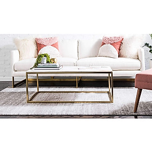 Unique Loom Del Mar Collection Area Rug - Lucille (7' 1" x 10' Rectangle, Gray/ Ivory)