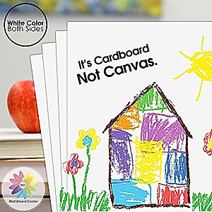 Mat Board Center, Pack of 25, 11x14 White Backing Boards - 4-ply Thickness - for Pictures, Photos, Framing Support - Great for DIY Projects, Art, Prints