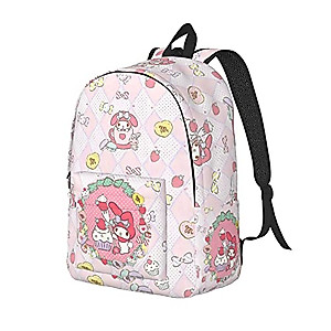 SYSGIE Anime Backpack Mini Pink Laptop Backpack Light Backpack for Travel Cute Backpack for Women Suitable for Work Commute Play (S)