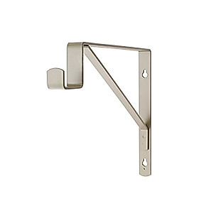 ClosetMaid SuiteSymphony Closet Bracket for Center Rod, and Shelf Support, Add On Accessory, Satin Nickel