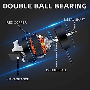 HealSmart 24 Inch Industrial Wall Mount Fan, 3 Speed Commercial Ventilation Metal Fan, 2 Pack