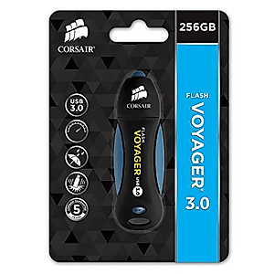 Corsair CMFVY3A-256GB Flash Voyager USB Flash Drive, USB 3.0, 256GB, Black