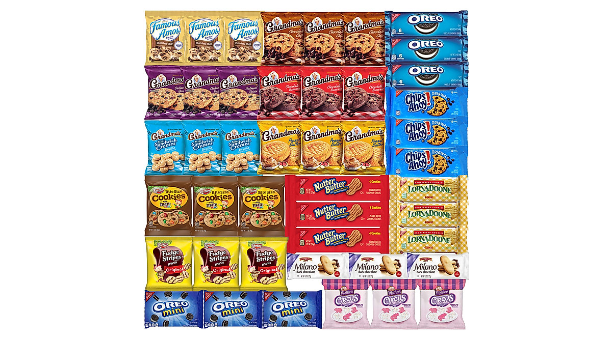 Cookies Variety Pack - 45 Individually Wrapped Snacks for Any Occasion