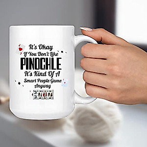 Humorous Sarcasm Saying Playing Card Gift for Smart People 11oz 15oz White Coffee Mug