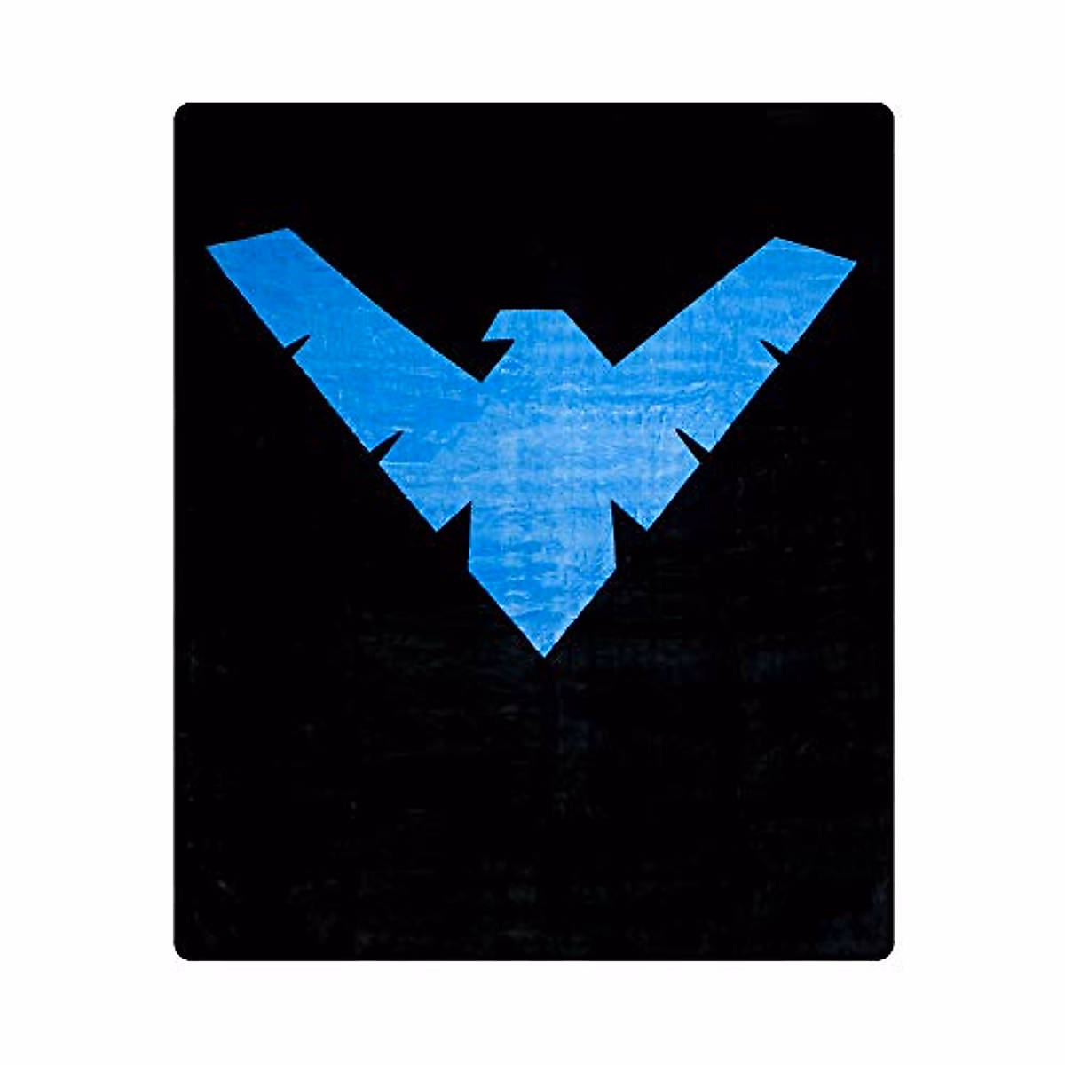 JPI Batman Nightwing Queen Blanket - Batman Logo - Black & Sky Blue - Officially Licensed by DC Comics - Super Soft & Thick - Queen 79'' x 95'' - 100% Polyester