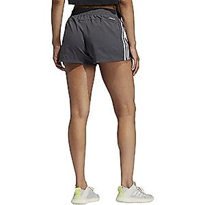 adidas,womens,Pacer 3-Stripes Woven Shorts,Grey/Black,Small