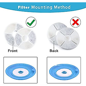 PK.ZTopia 8-Pack Cat Water Fountain Filters, Cat Fountain Replacement Filter, Pet Fountain Filters Compatible with Most Catit Automatic Cat Fountain
