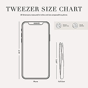 Tweezerman Stainless Steel Slanted Point Tweezer - Eyebrow Precision Tweezers, Facial And Ingrown Hair Removal (Classic Stainless)