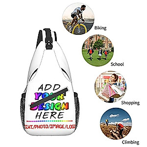 Custom Sling Backpack Personalized Crossbody Sling Bags Leisure Sports Outdoor Custom Bag For Men Backpack Optional Color Add Your Name Logo Text or Image Here