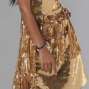 Amber by Mazukna - Blue Amber Bracelet for Women, 6.7inch Elegant Healing Gemstone Bracelet, Stylish Stretchable Beaded Bracelet for Adults, Certified Amber Jewelry