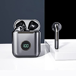 Mike's Kicks Wireless Earbuds with Charging CASE, in-Ear Waterproof Headphones with Bluetooth V5.2 + EDR, Noise Cancelling, Over 24H Play/Talk TIME with Fast Charging.