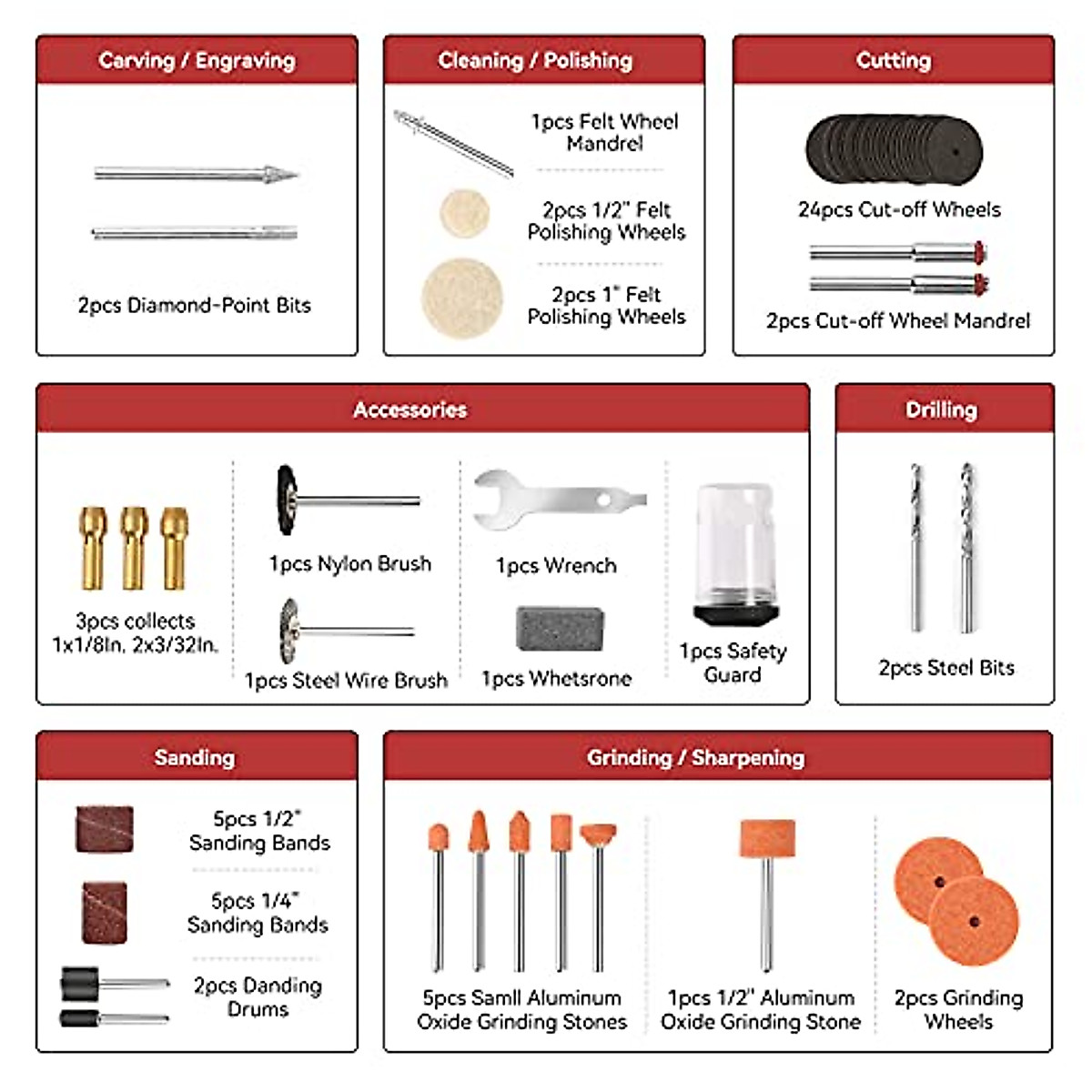 AVID POWER 4V Cordless Rotary Tool with 62Pcs Rotary Accessories Kit, Rechargeable Rotary Tool for Light-duty Crafting, 3-Speed for Carving, Engraving, Sanding and Pets Nail Trimming