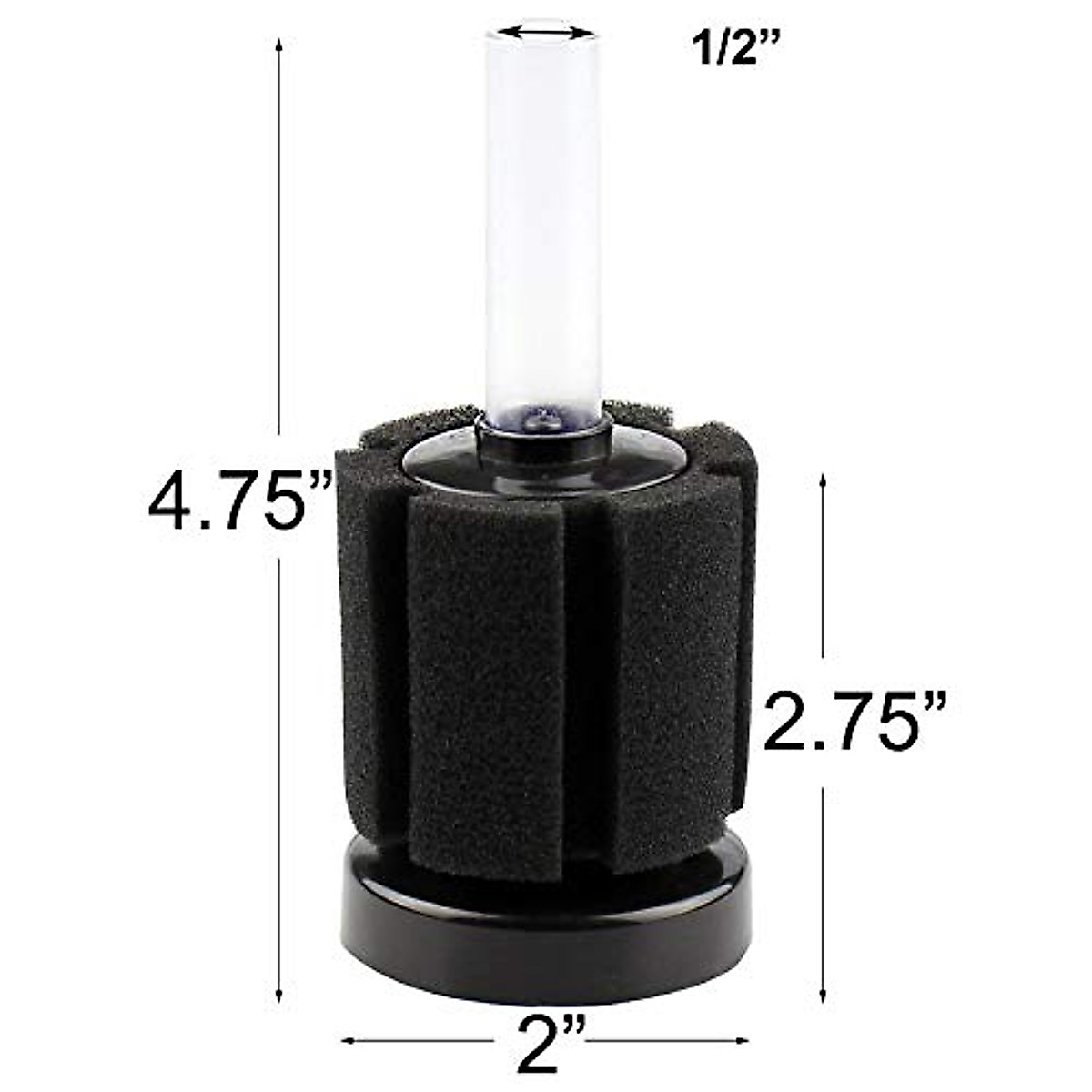 AQUANEAT Sponge Filter,Aquarium Sponge Filter for Fry Betta Shrimp Nano Fish Tank with Accessories (Up to 10Gal)