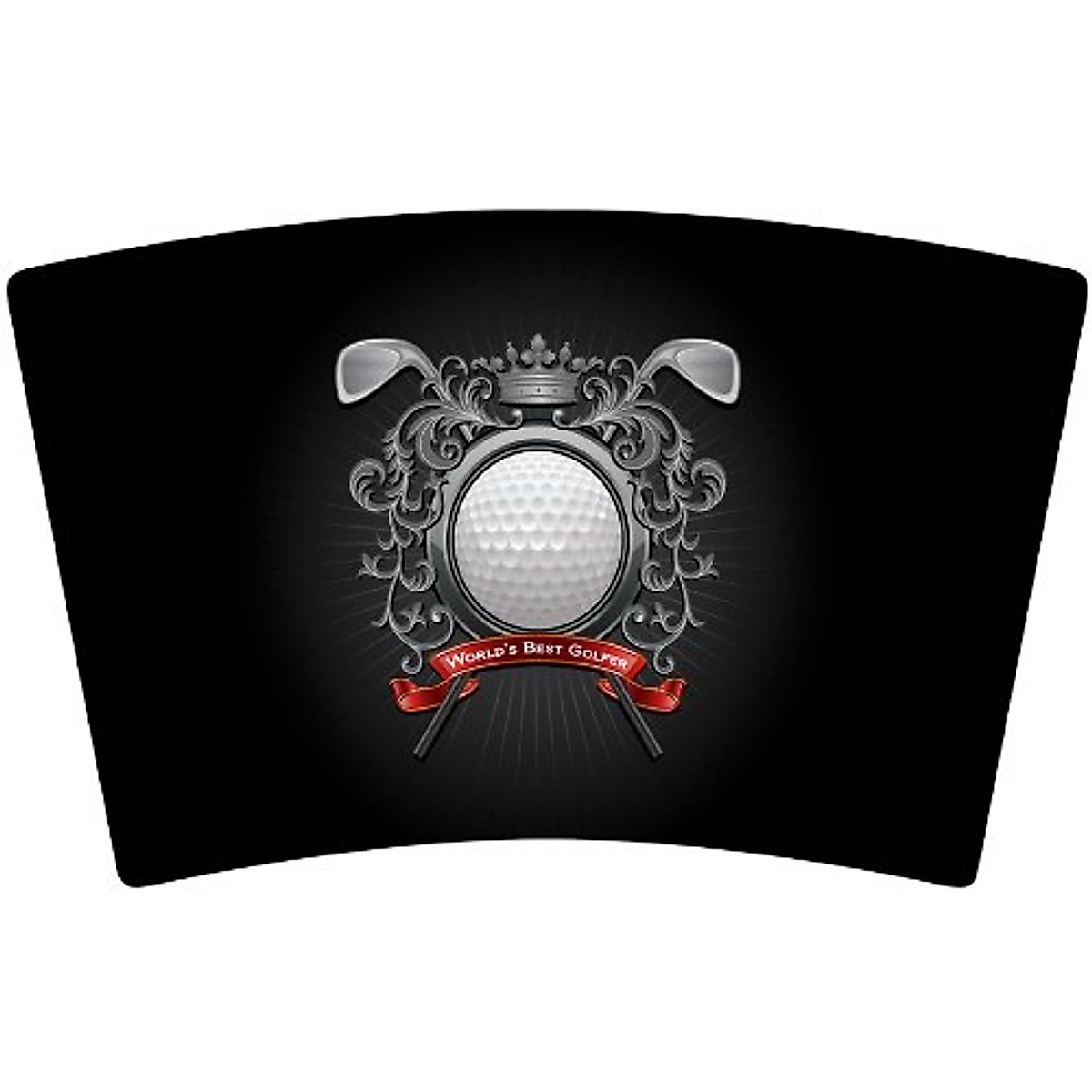 Mugzie Best Golfer Travel Mug with Insulated Wetsuit Cover, 16 oz, Black