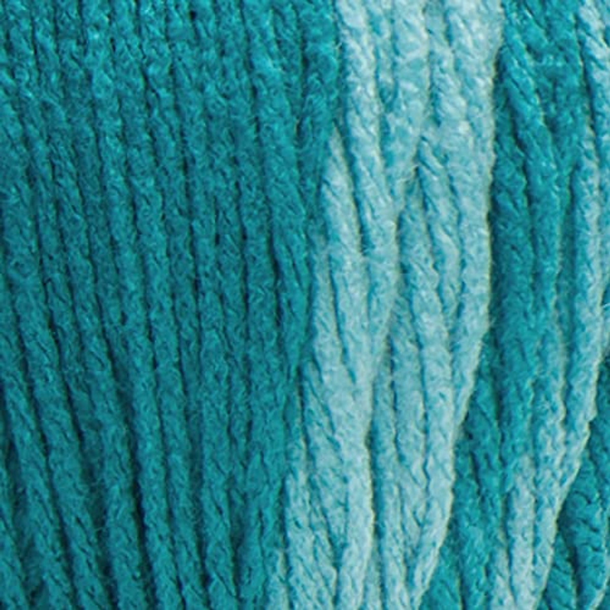 Red Heart Super Saver Jumbo Deep Teal Ombre Yarn - 2 Pack of 283g/10oz - Acrylic - 4 Medium (Worsted) - 482 Yards - Knitting/Crochet