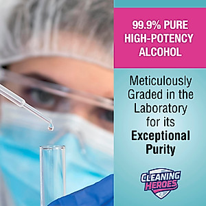 CLEANING HEROES 99% Isopropyl Alcohol Spray, 32 Fl. Oz - Ultimate Rubbing Alcohol Cleaner for Electronics, Wounds, and Household Use